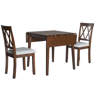 Gracie Oaks Space-Saving 3-Piece Drop Leaf Dining Set with Upholstered Chairs for Small Dining ...